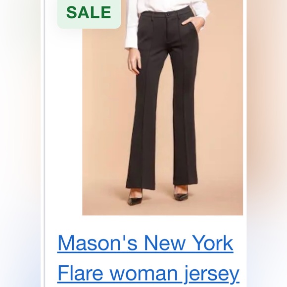 Mason | Pants & Jumpsuits | Masons New York Flare Womans Size 44 Black ...